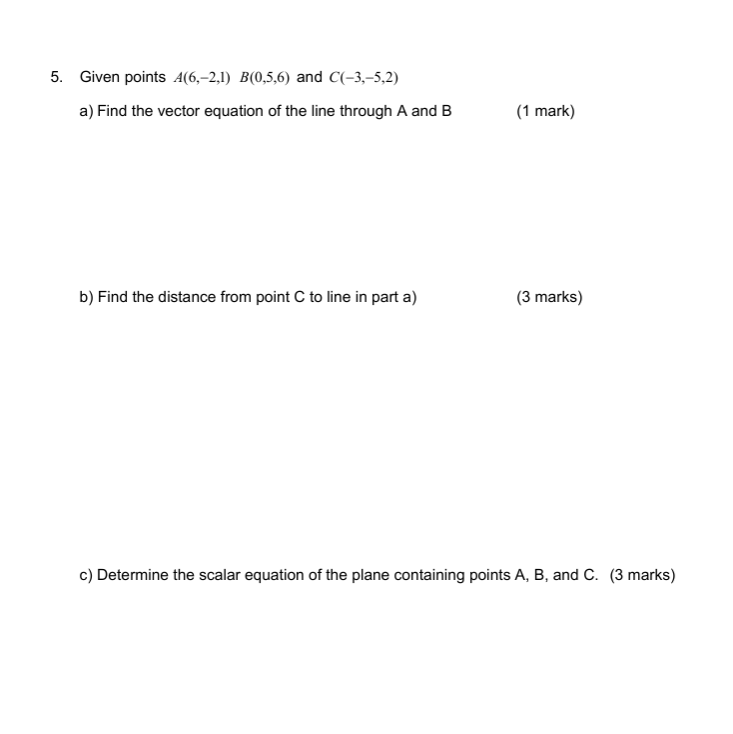 Solved b) Find the distance from point C to line in part a) | Chegg.com