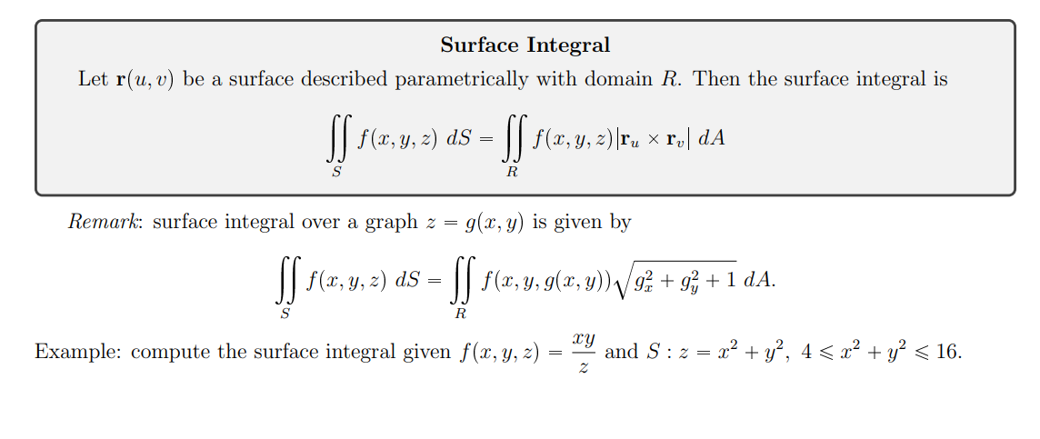 Solved Surface Integral Let r(u,v) be a surface described | Chegg.com