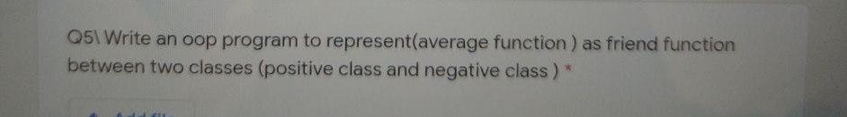 Solved 051 Write An Oop Program To Represent Average