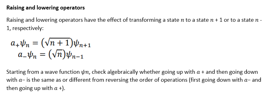 Solved Raising and lowering operators Raising and lowering | Chegg.com