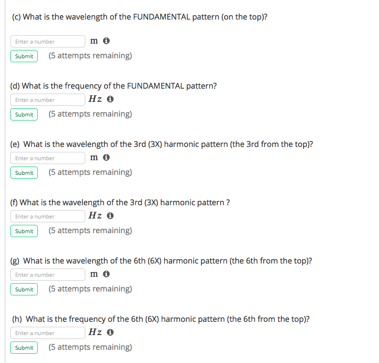 Solved Standing Waves on a string: fixed tension, variable | Chegg.com