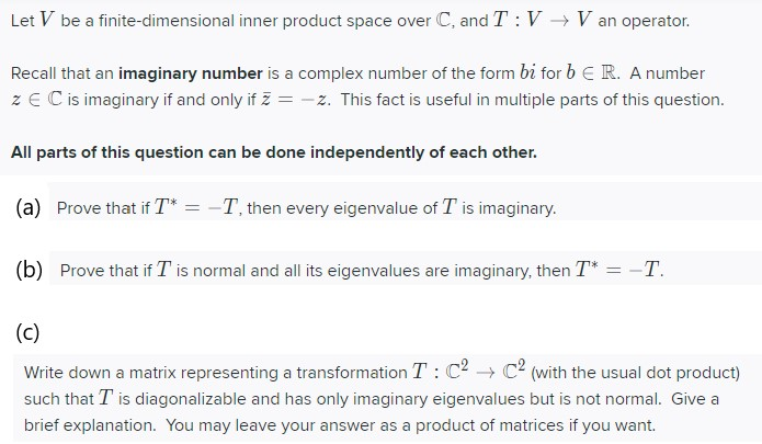 Solved Let V be a finite-dimensional inner product space | Chegg.com