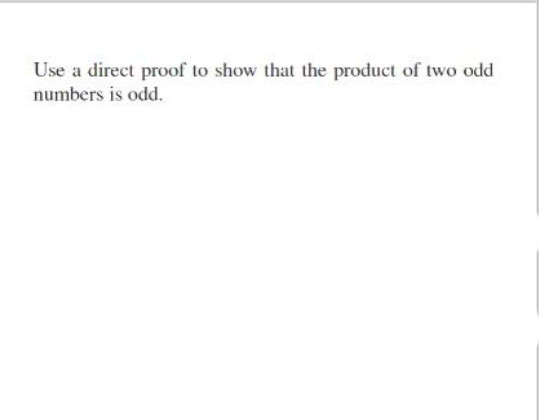 Solved Use a direct proof to show that the product of two | Chegg.com