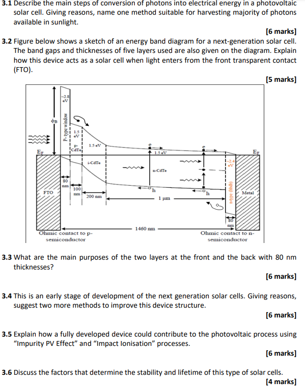 Solved 3.1 Describe the main steps of conversion of photons | Chegg.com