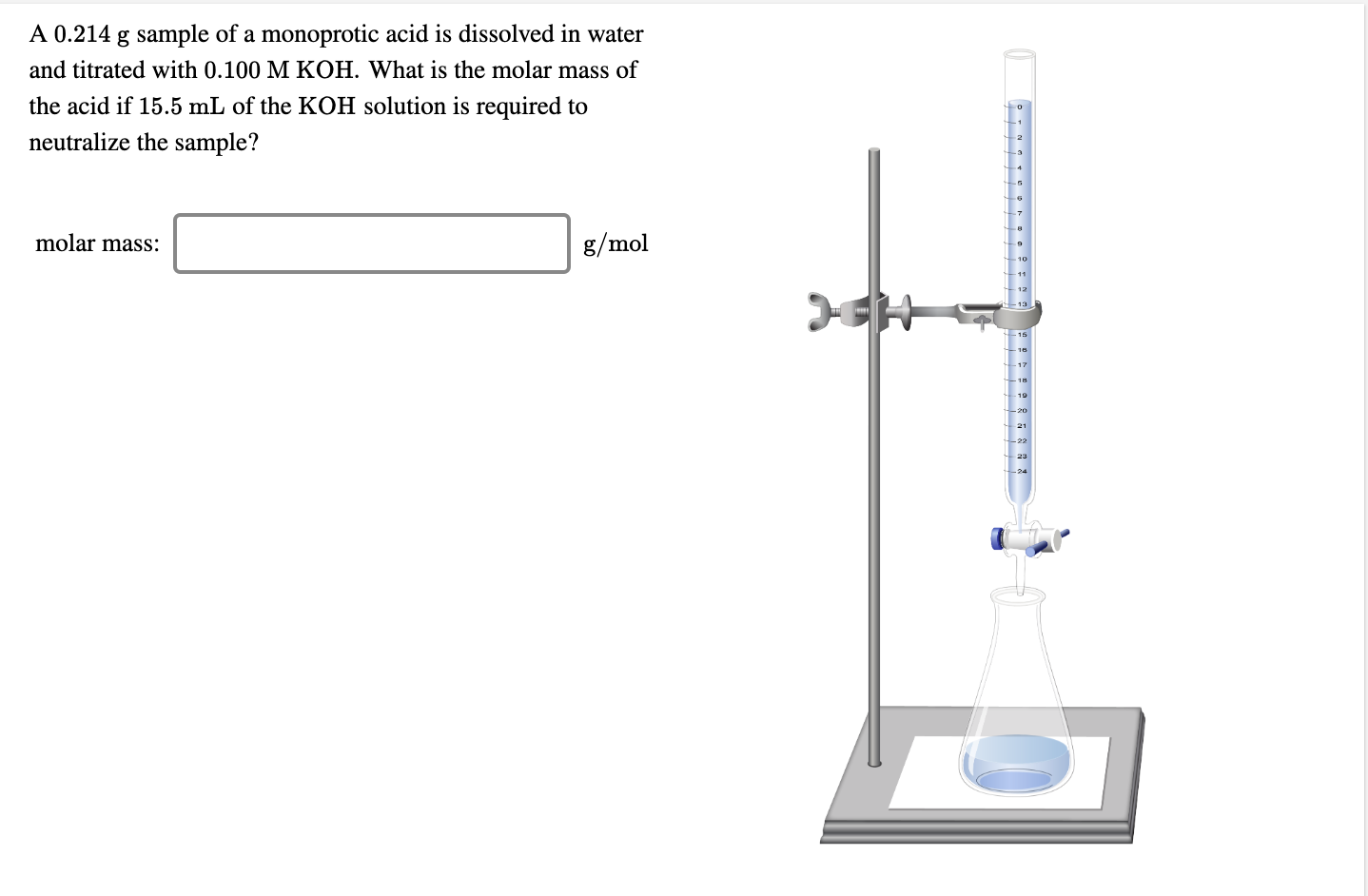 Solved A 0.214 g sample of a monoprotic acid is dissolved in | Chegg.com
