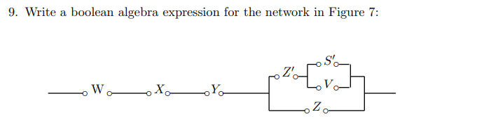Solved 9. Write a boolean algebra expression for the network | Chegg.com