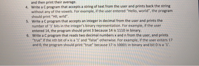 Solved and then print their average. Write a C program that | Chegg.com