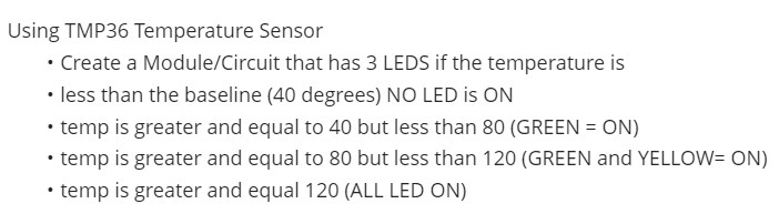Solved Using TMP36 Temperature Sensor • Create a | Chegg.com