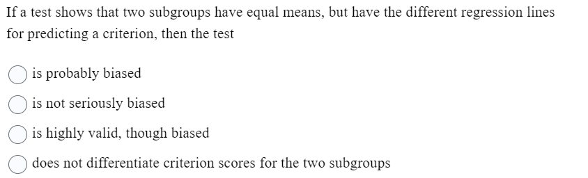 Solved If a test shows that two subgroups have equal means, | Chegg.com