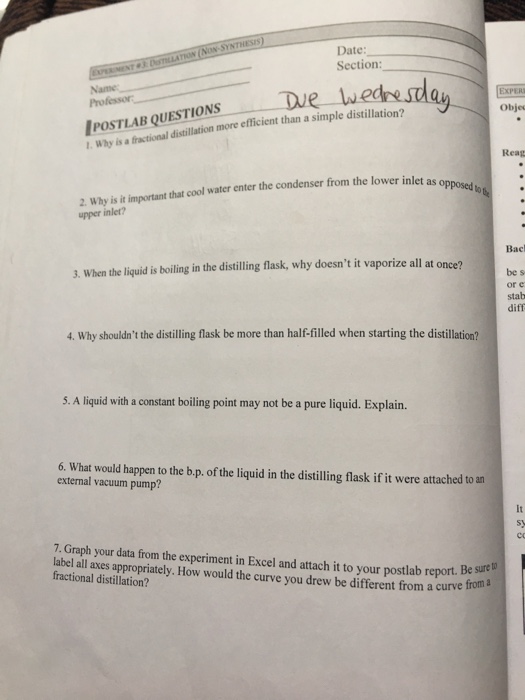 Solved Why Is A Fractional Distillation More Efficient Than