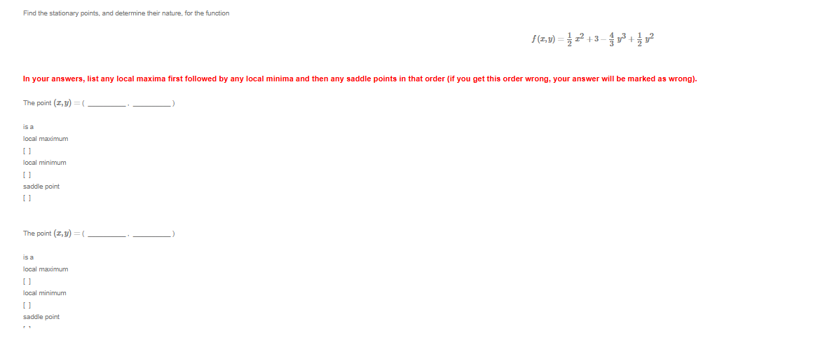 Solved Find the stationary points, and determine their | Chegg.com