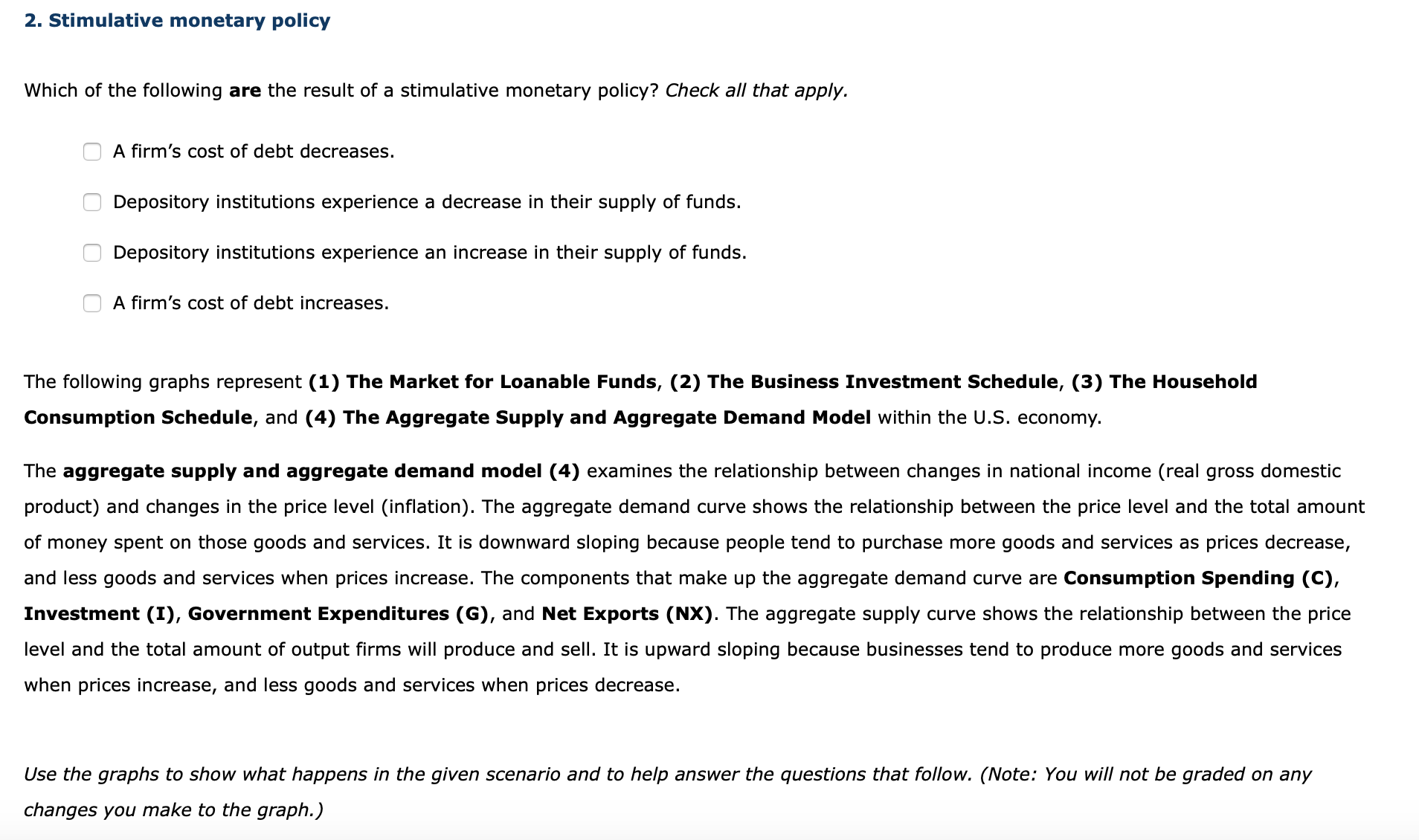 (2)Suppose the FOMC's policy directive instructs the | Chegg.com