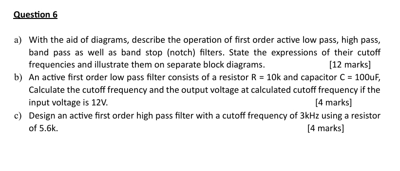 Question 6 ﻿a) ﻿With the aid of diagrams, describe | Chegg.com