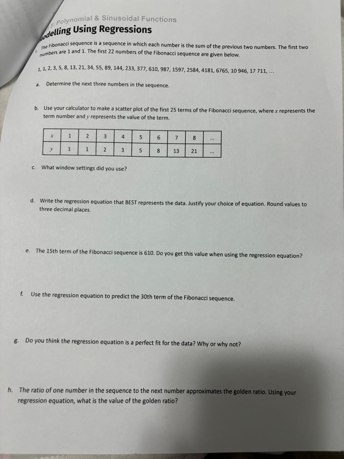 Solved Polynomial Functions and 1. Use the function | Chegg.com