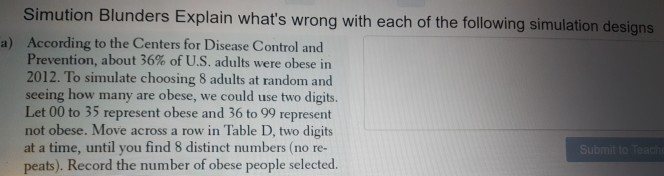Solved Simution Blunders Explain what's wrong with each of | Chegg.com