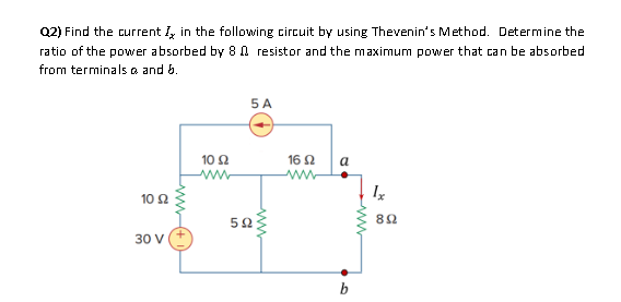 Solved Q2) Find the current Ix in the following circuit by | Chegg.com
