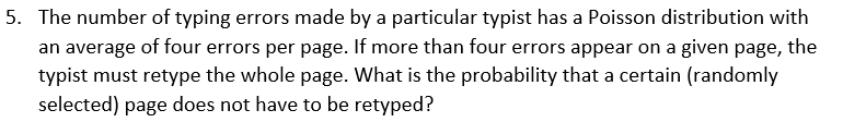 Solved The number of typing errors made by a particular | Chegg.com