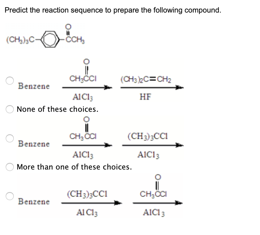 Solved Predict the reaction sequence to prepare the | Chegg.com