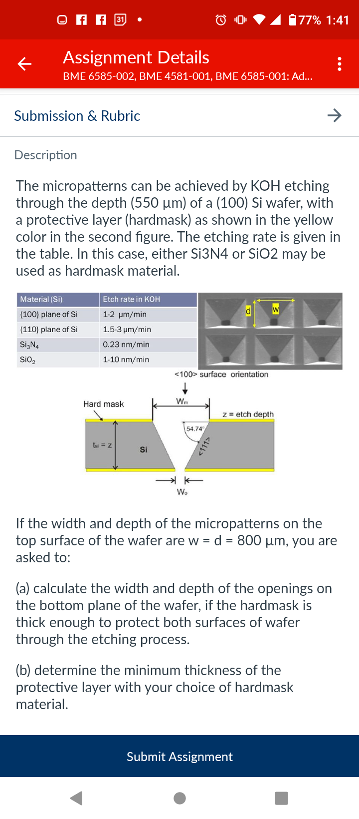Solved Description The micropatterns can be achieved by KOH | Chegg.com