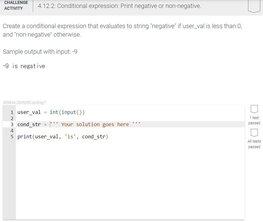 Solved \begin{tabular}{l|l} CHALLENGE \\ ACTIVITY & 4.12.2: | Chegg.com