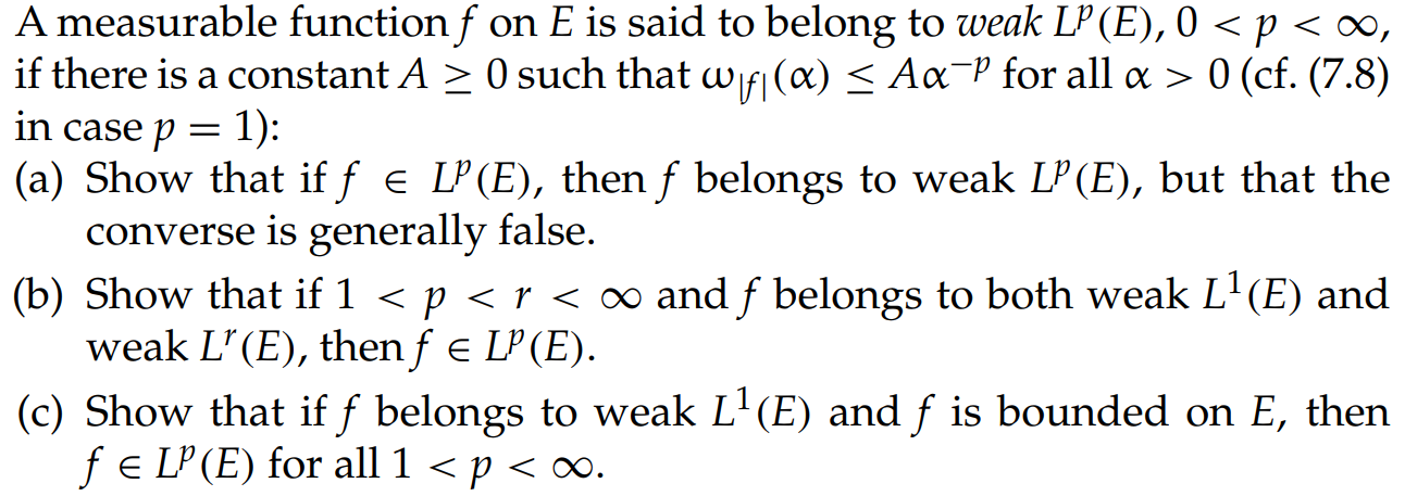 Solved A measurable function f on E is said to belong to | Chegg.com
