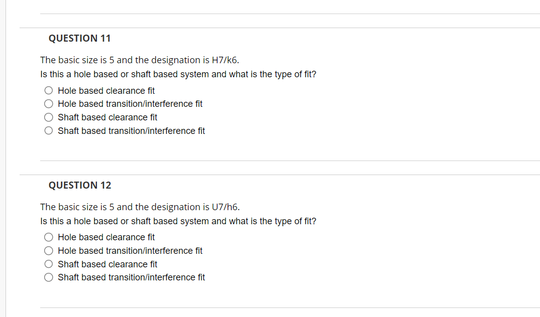 Solved The basic size is 5 and the designation is H7/k6. Is | Chegg.com