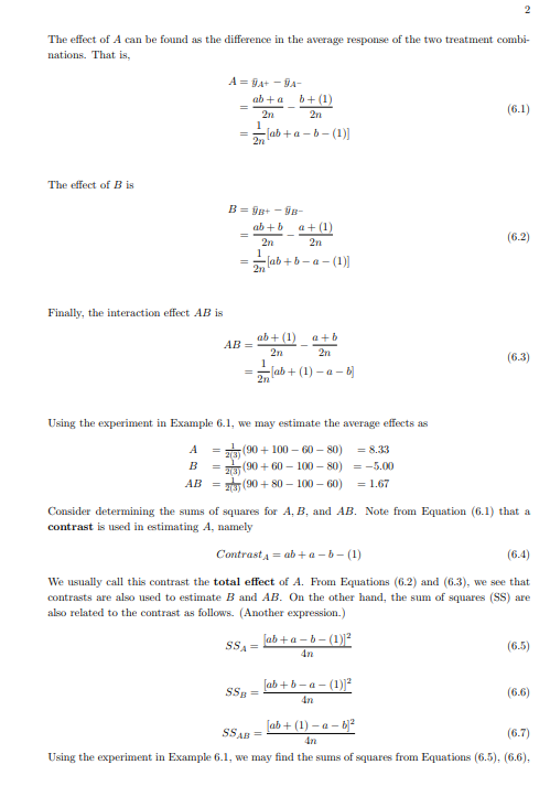 Solved With the notations in 22 design (Chapter 6.2), Show | Chegg.com