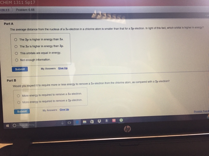 Solved The average distance from the nucleus of a 3s | Chegg.com