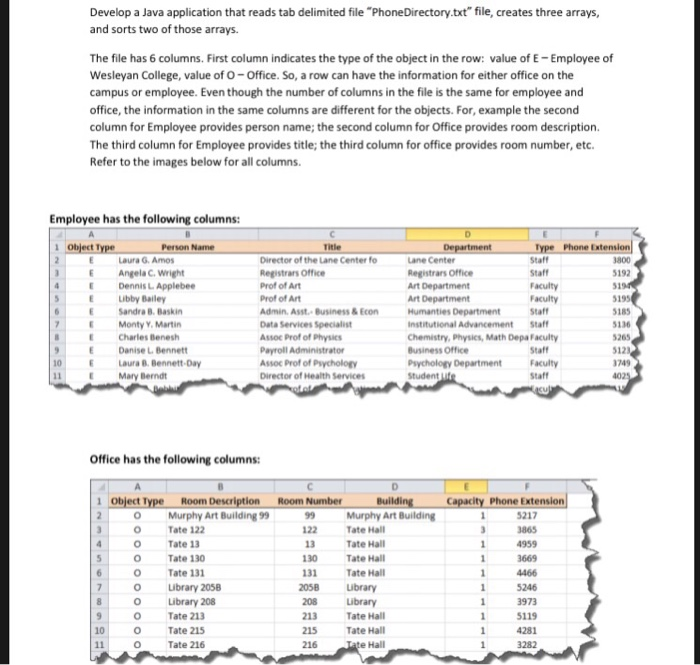 Solved Develop a Java application that reads tab delimited | Chegg.com