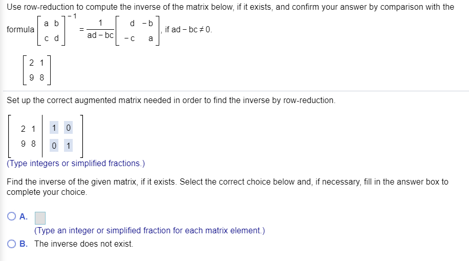 Solved Use row-reduction to compute the inverse of the | Chegg.com