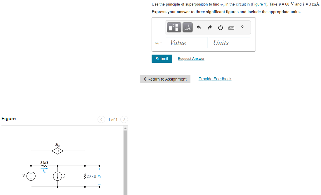 Solved Use the principle of superposition to find vo in the | Chegg.com