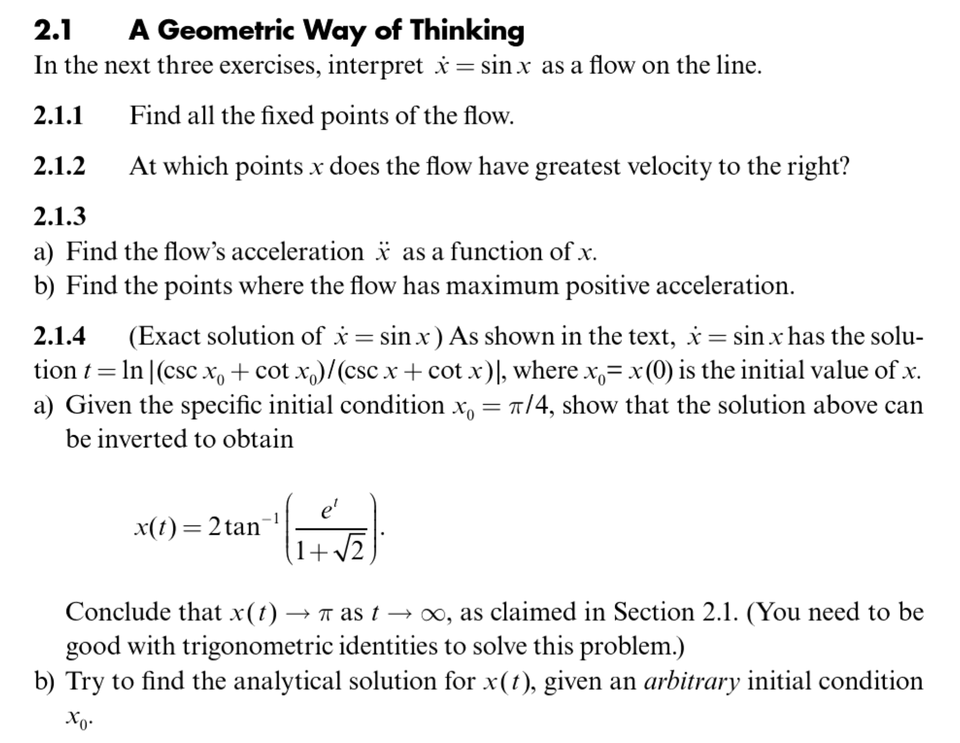 Solved 2.1 A Geometric Way of Thinking\\nIn the next three | Chegg.com