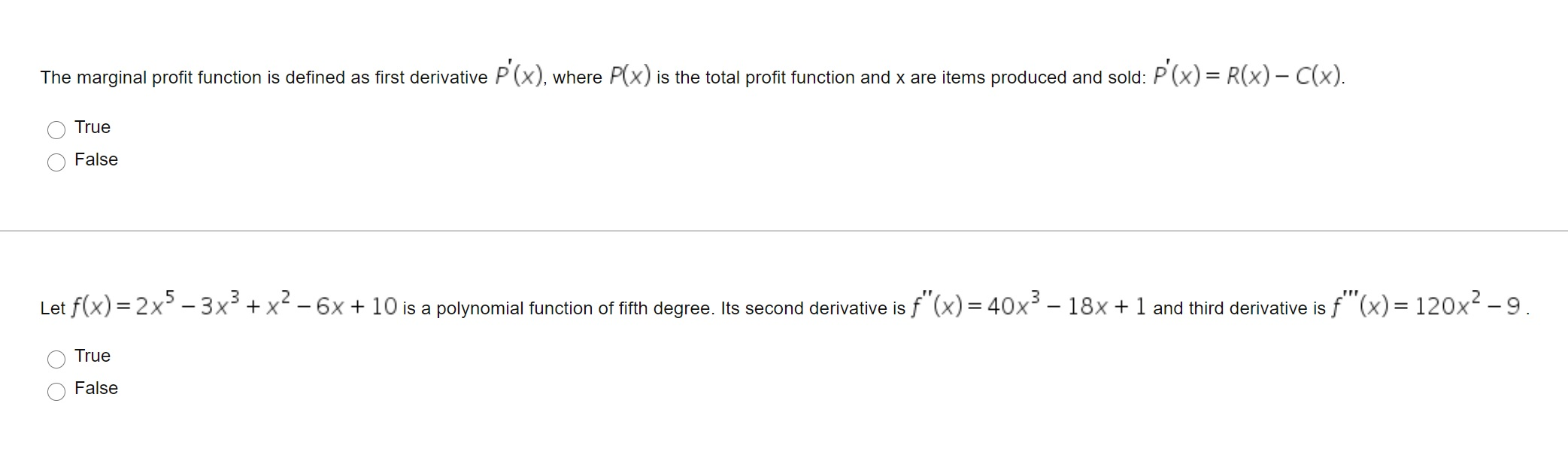 Solved The marginal profit function is defined as first | Chegg.com