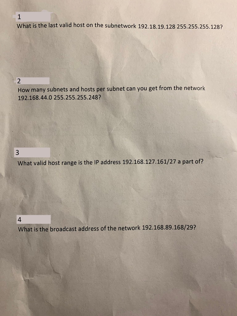Solved Class C Subnetting Waterfall For this exercise, you | Chegg.com