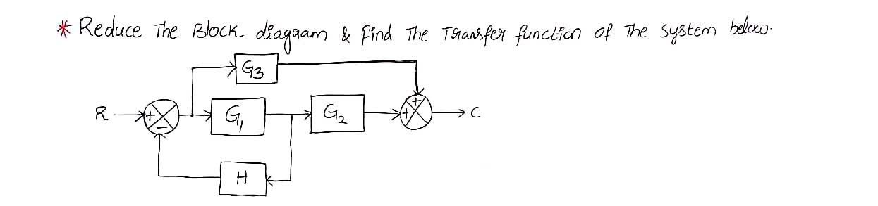 Solved *Reduce the Block diagram & Find The Transfer | Chegg.com