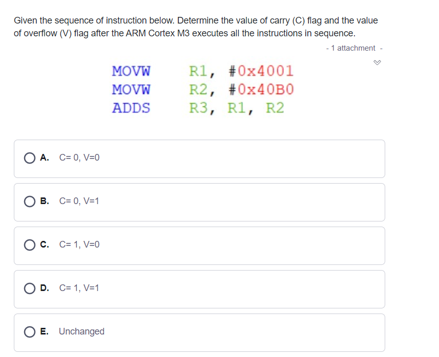 Solved Given the sequence of instruction below. Determine | Chegg.com