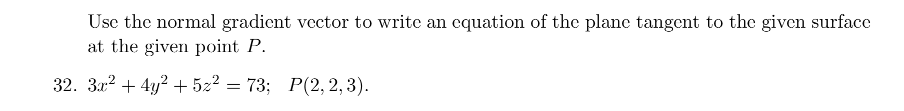 Solved Use the normal gradient vector to write an equation | Chegg.com