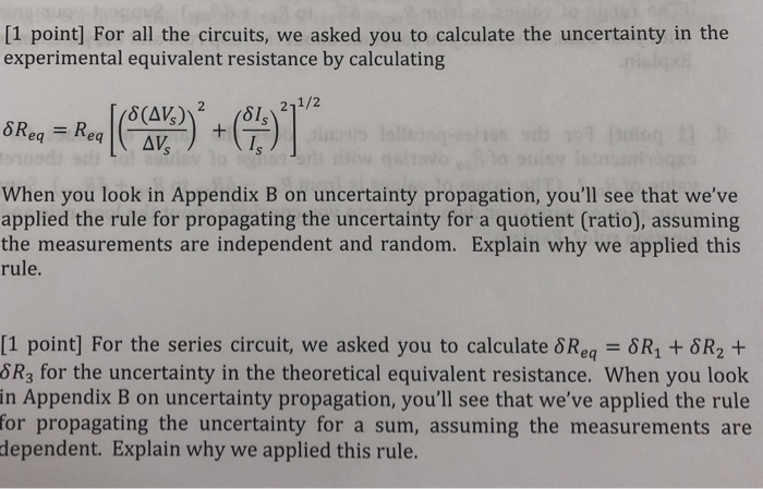 Solved [1 point] For all the circuits, we asked you to | Chegg.com