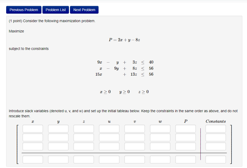Solved Hw15 Problem 1 Previous Problem Problem List Next 