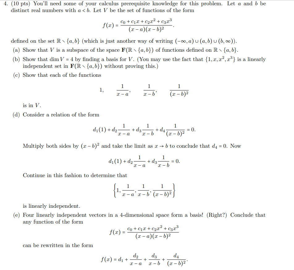 Solved (10 pts) You'll need some of your calculus | Chegg.com