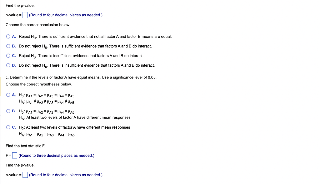 Solved Examine the following two-factor analysis of variance | Chegg.com