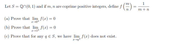 Solved Let S = Q∩(0, 1) and if m, n are coprime positive | Chegg.com