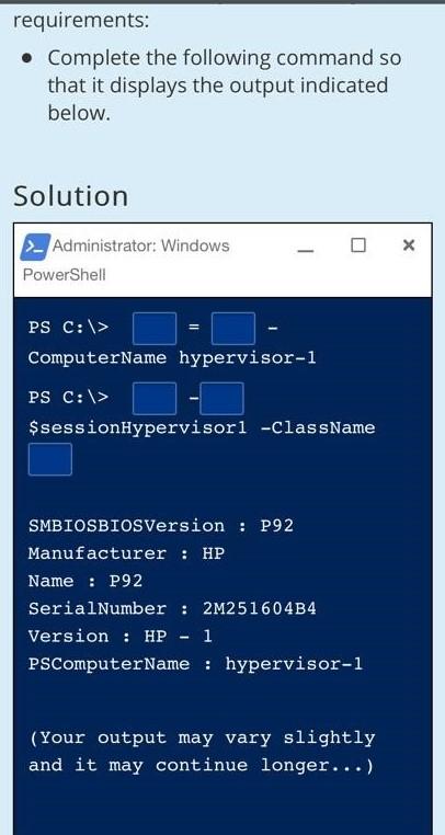 requirements: • Complete the following command so | Chegg.com