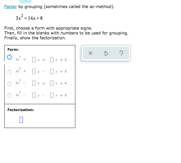 Solved Factor by grouping (sometimes called the ac-method). | Chegg.com