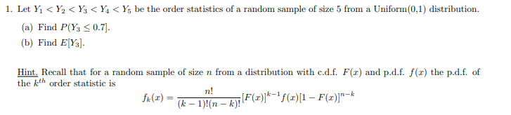 Solved 1. Let Yi | Chegg.com