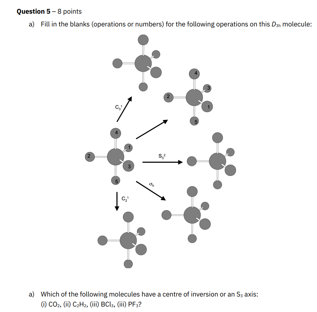 Solved code class="asciimath">Question 5 - 8 ﻿points aD_(3h) | Chegg.com