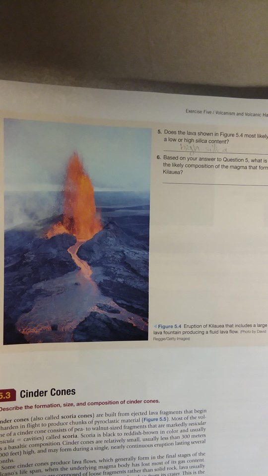 Solved SmartFigure 5.5 Cinder nes, built from ejected lava | Chegg.com