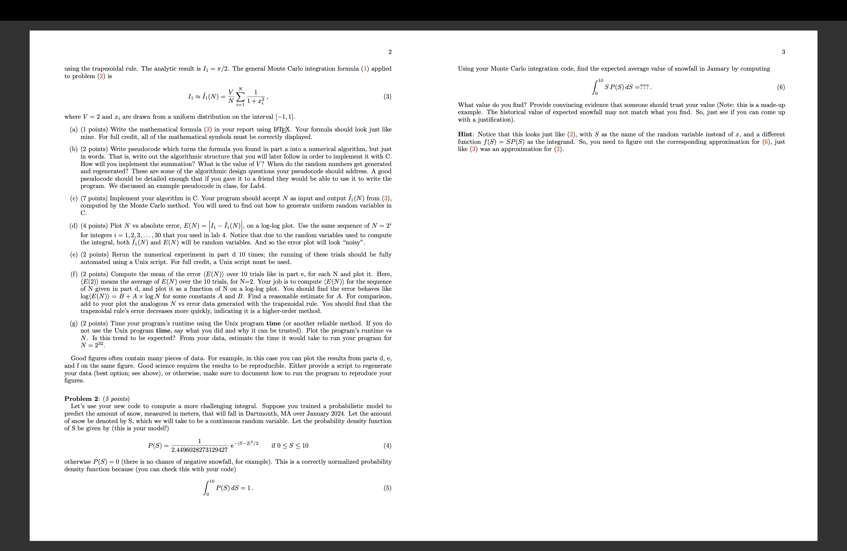 Solved using the trapezoidal rule. The analytic result is | Chegg.com