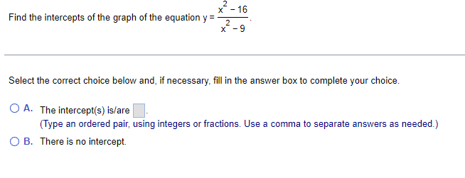 Solved Find the intercepts of the graph of the equation | Chegg.com