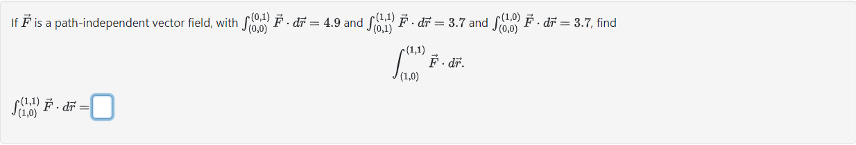 Solved If F is a path-independent vector field, with | Chegg.com